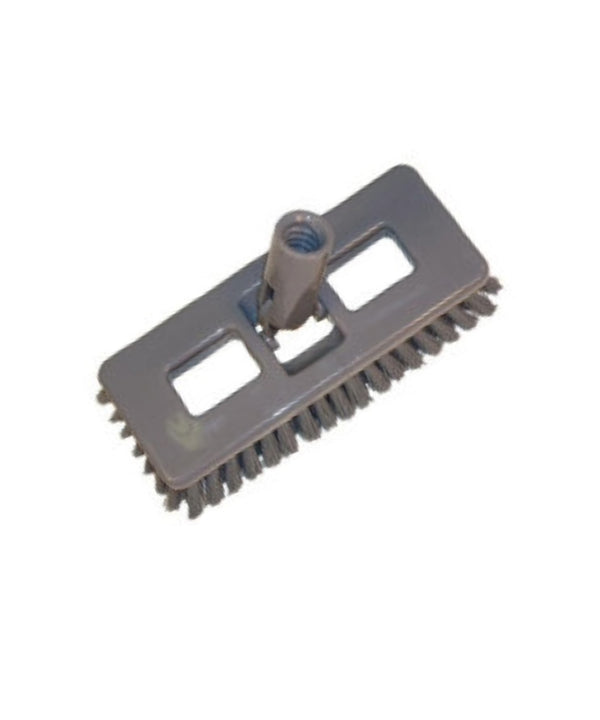 Deck Scrub Brush Threaded Swivel 8" Poly Bristle - Deckhand Supply